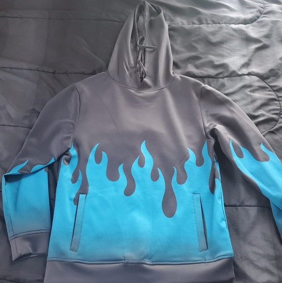 Rue21 | Shirts | Nwt Men Small Hoodie Gray Blue Flame | Poshmark